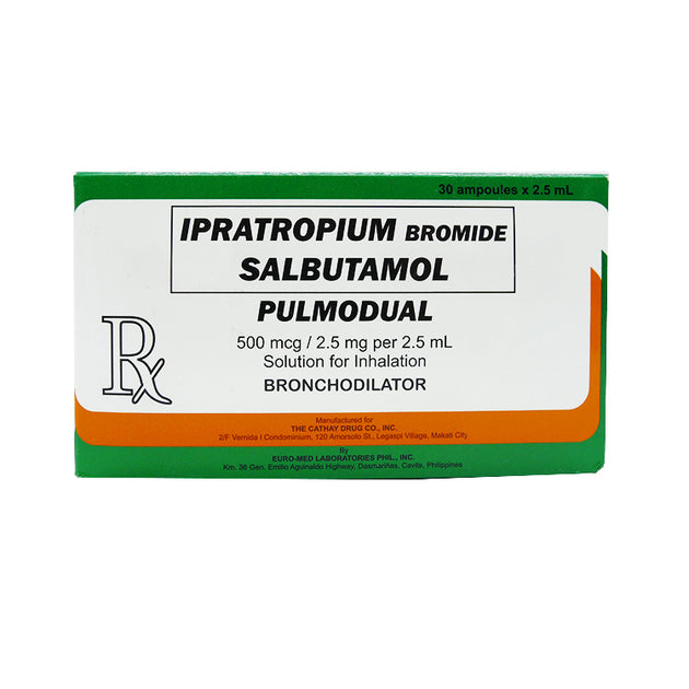PULMODUAL Ipratropium Bromide / Salbutamol Sulfate 500mcg / 2.5mg per 2 ...